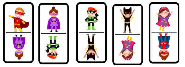 Dominó de superhéroes | Maestra con clase